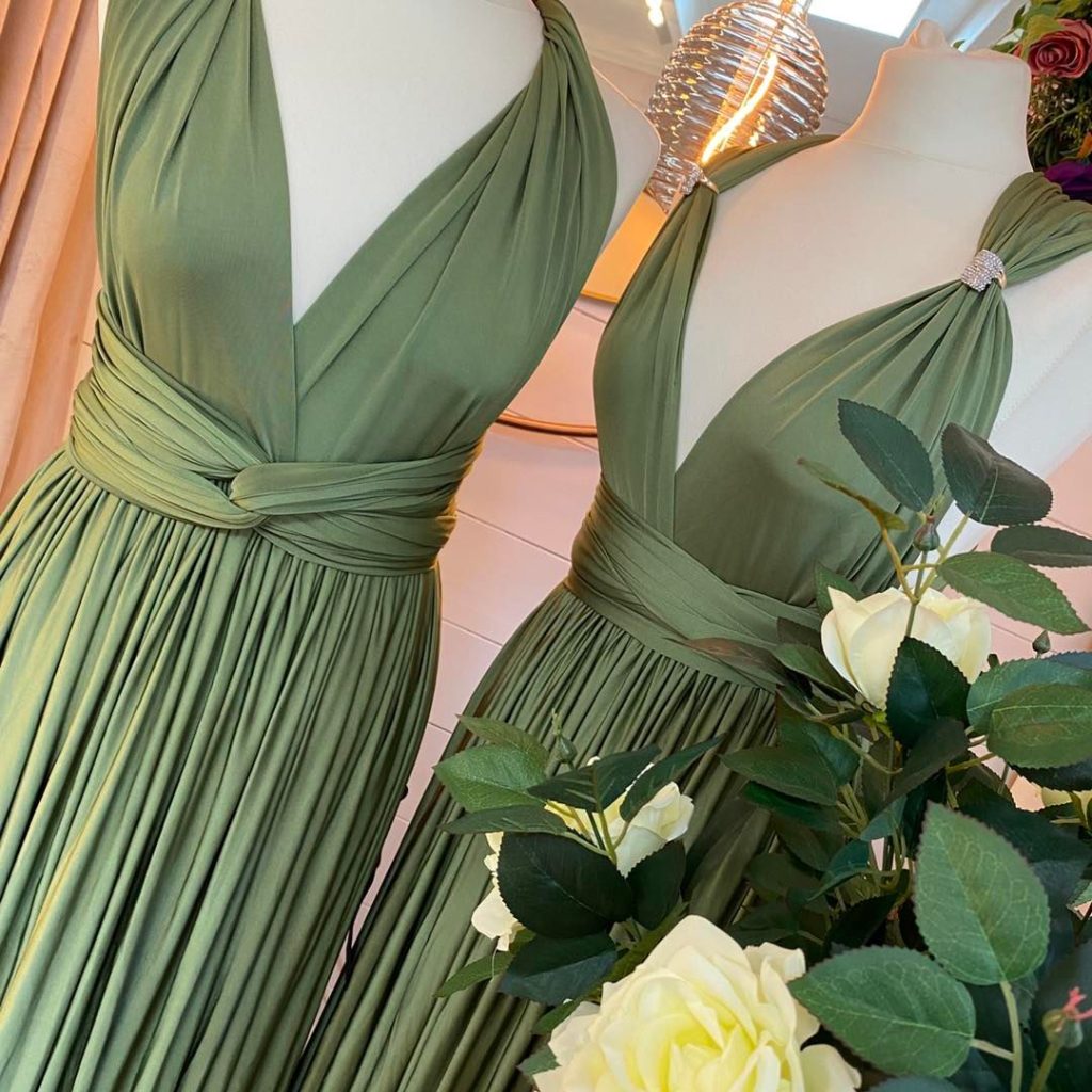 Eliza & Ethan Multiway Dress Loden new olive green