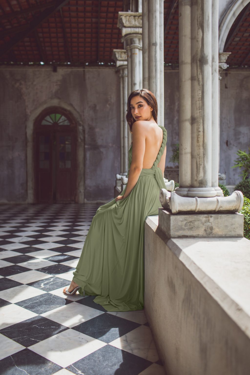 Eliza & Ethan Multiway Dress Loden new olive green